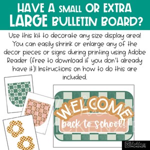 Modern Checkered Back to School Bulletin Board Kit, Easy and Modern ...