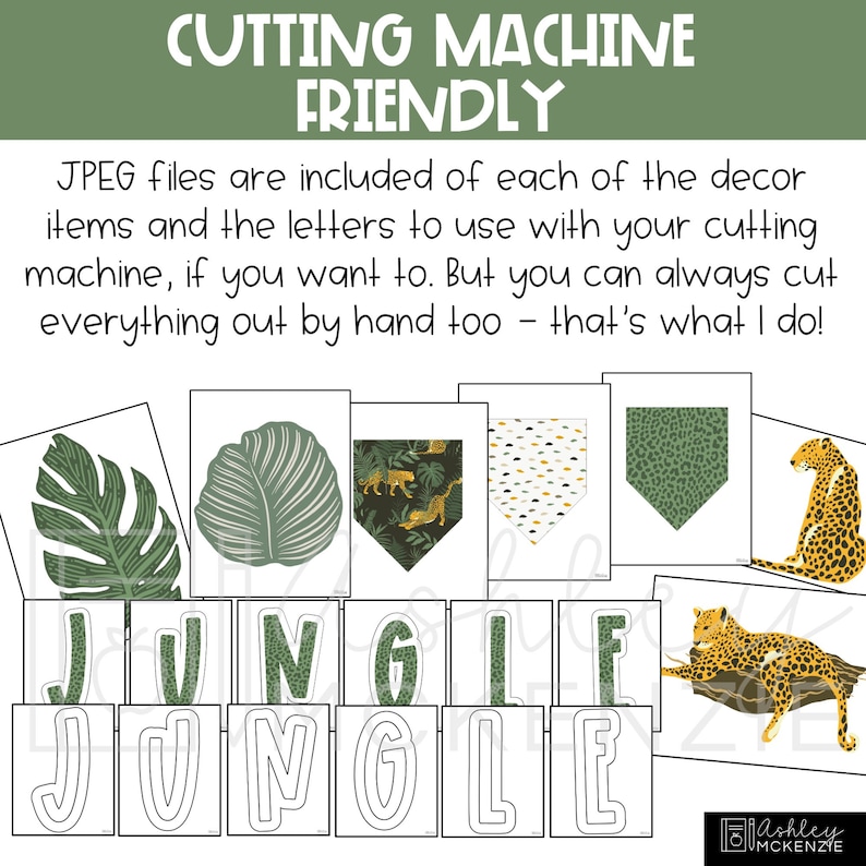 Back to School Bulletin Board Kit Modern Jungle Themed Classroom Decor ...
