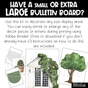 Modern Garden Bulletin Board, Nature Classroom Decor, Easy Door ...