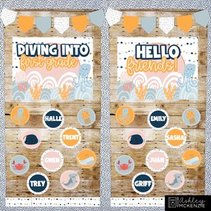 Boho Ocean Back to School Classroom Decor, Bulletin Board Kit ...