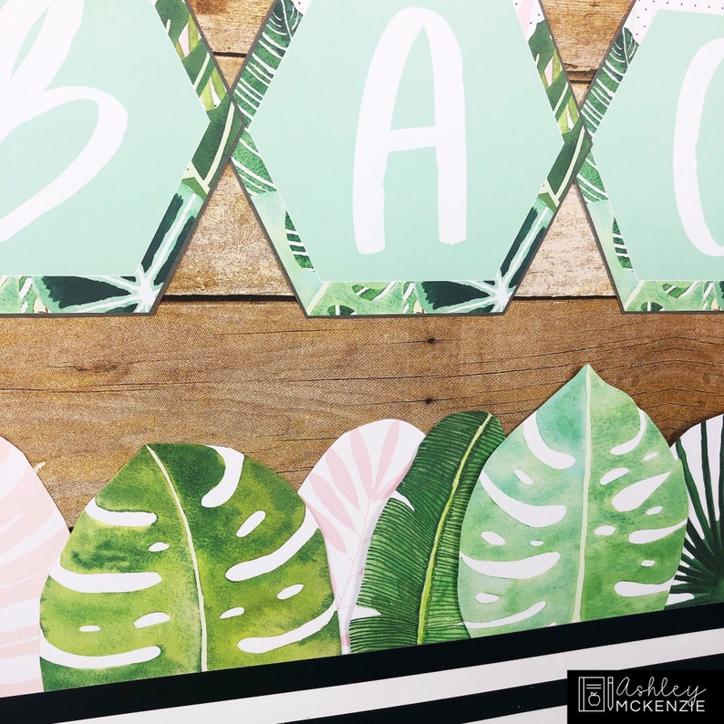 Modern Tropical Bulletin Board Bundle Nature Themed Classroom Decor ...