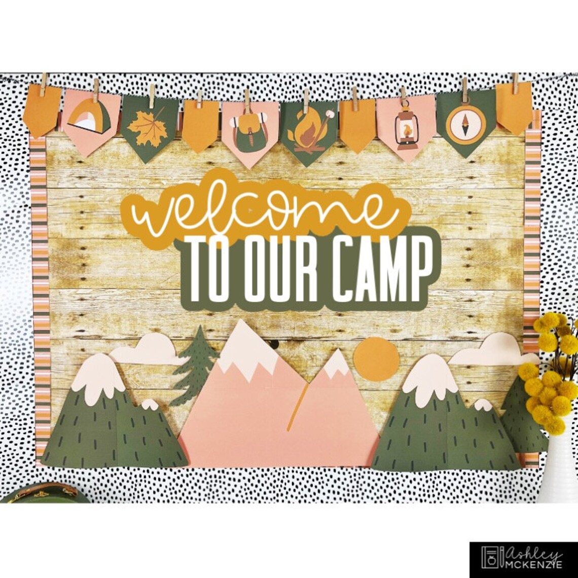 Camping Adventure Back to School Bulletin Board Kit Easy and - Etsy
