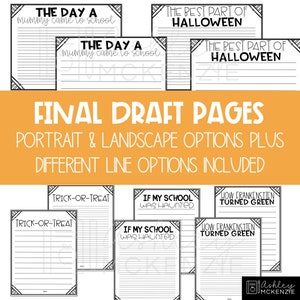 Halloween Writing Crafts Fall Creative Writing October Elementary ...