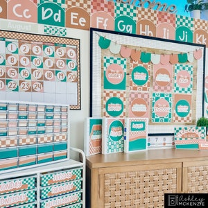 Modern Gingham Checkered Themed Classroom Decor Bundle - Etsy