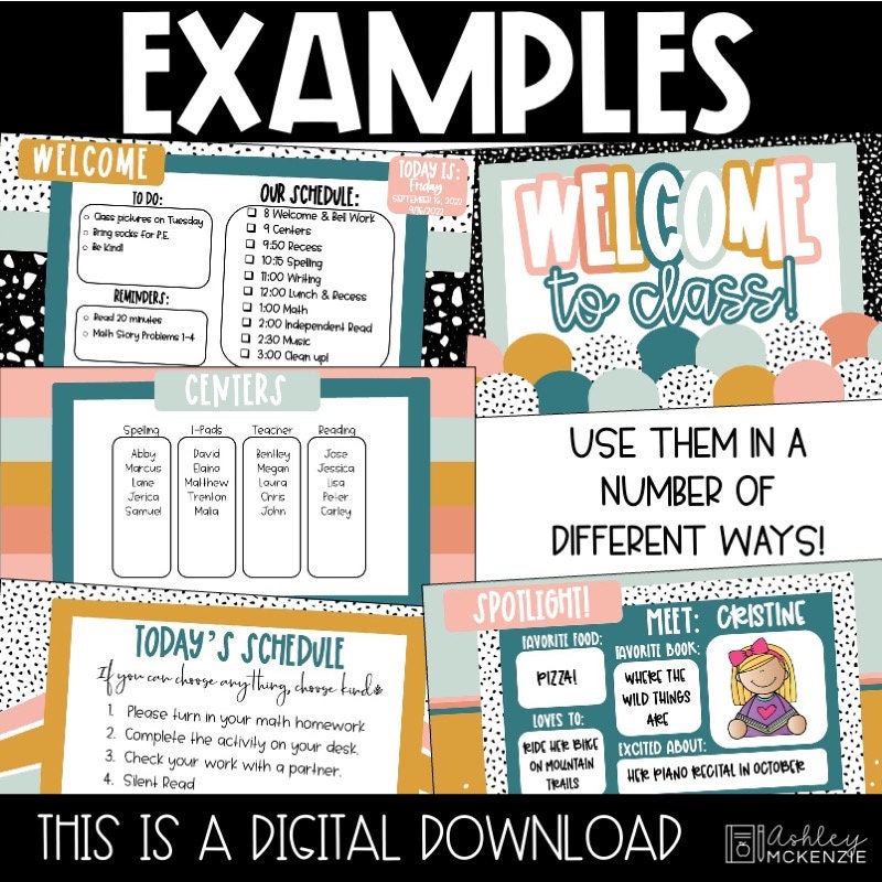 Calm Terrazzo Google Slides and Powerpoint Templates, Digital Classroom ...