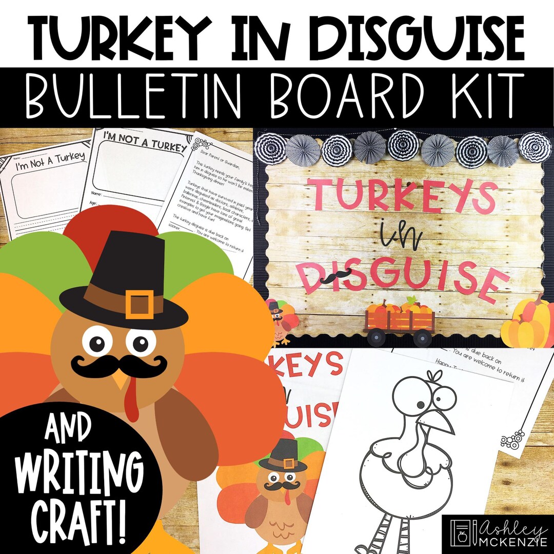 Disguise a Turkey Craft Thanksgiving Bulletin Board November Writing ...