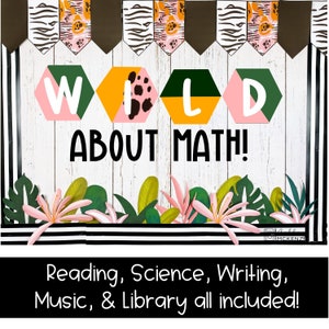 Modern Jungle Back to School Bulletin Board or Classroom Door Decor ...