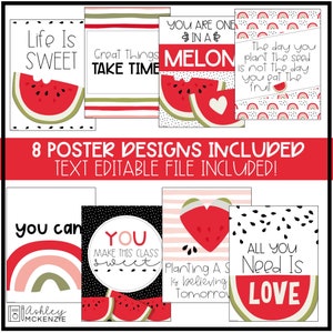 Watermelon Classroom Posters, Easy and Modern Classroom Decorations ...
