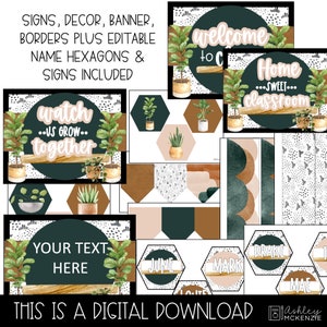 Plant Life Classroom Door Decor Kit, Back to School, Easy and Modern ...