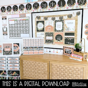 Wildflower Classroom Decor Bundle Elementary Classroom Theme Editable ...