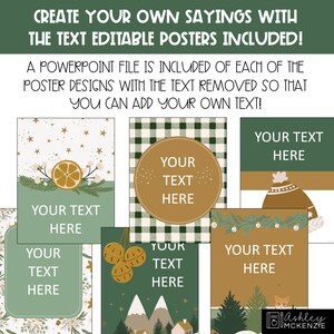 Modern Winter Classroom Posters, Holiday Season Theme, Easy Seasonal ...