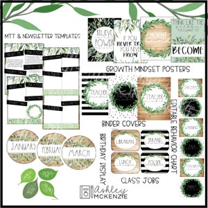 Modern Farmhouse Classroom Decor Bundle, Back to School Bulletin Board ...