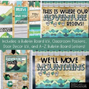 Scandi Mountains Classroom Decor Back to School Bulletin Board Set ...