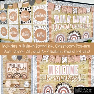 Animal Print Classroom Decor Boho Back to School Bulletin Board ...