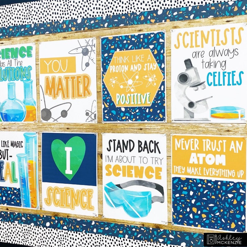 Science Classroom Posters Easy and Modern Classroom Subject - Etsy