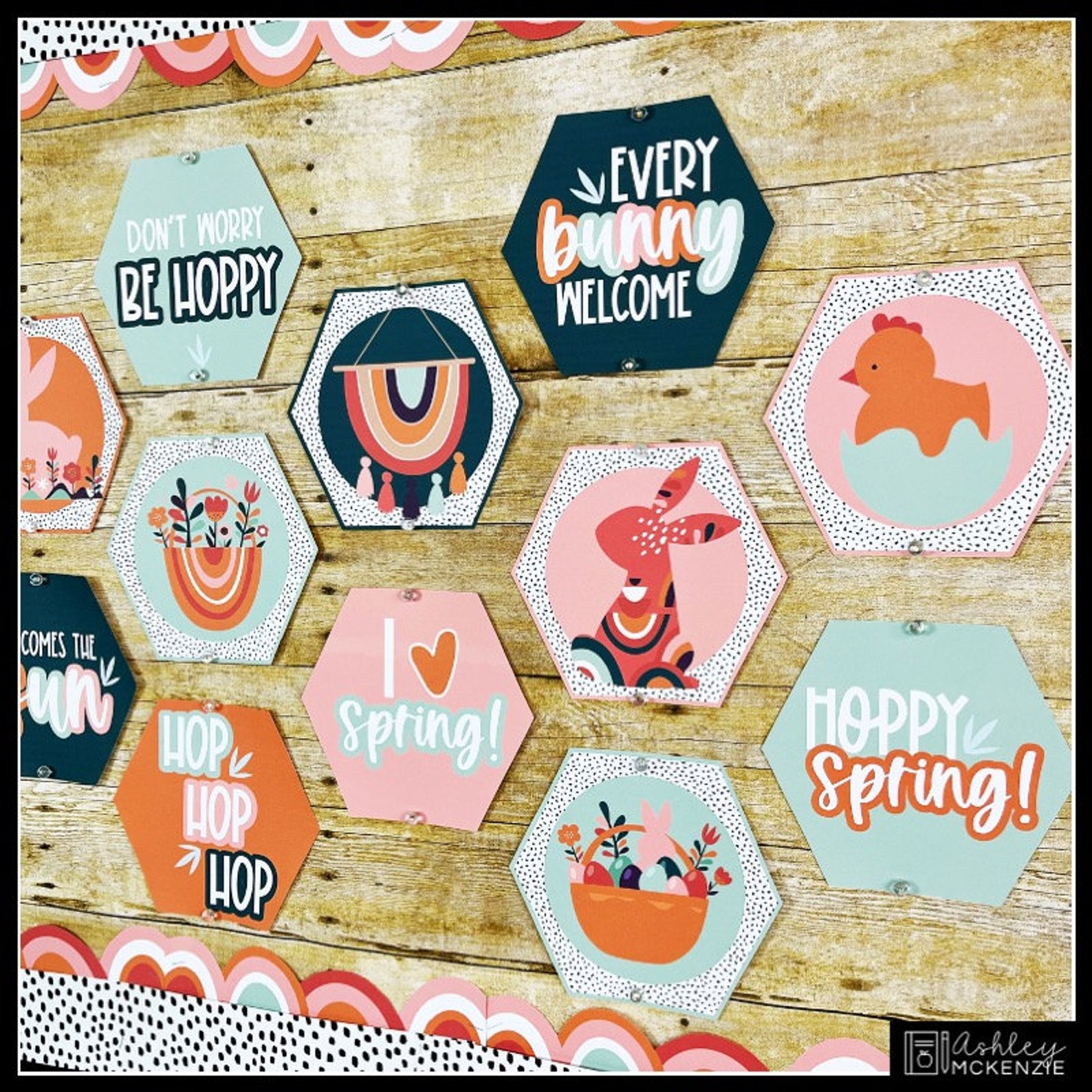 Spring Classroom Decor Bundle Hoppy Spring Theme Easy | Etsy