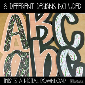 Wildflowers Classroom Decor Primary Font Bulletin Board Letters With ...