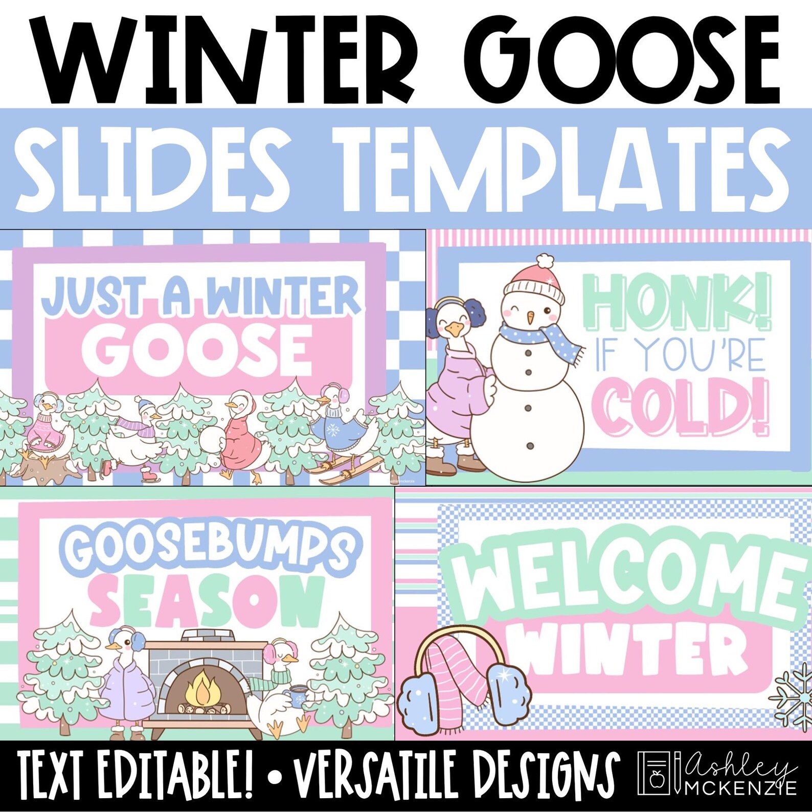 January Morning Slides Winter Goose Slides Templates for Google Slides ...