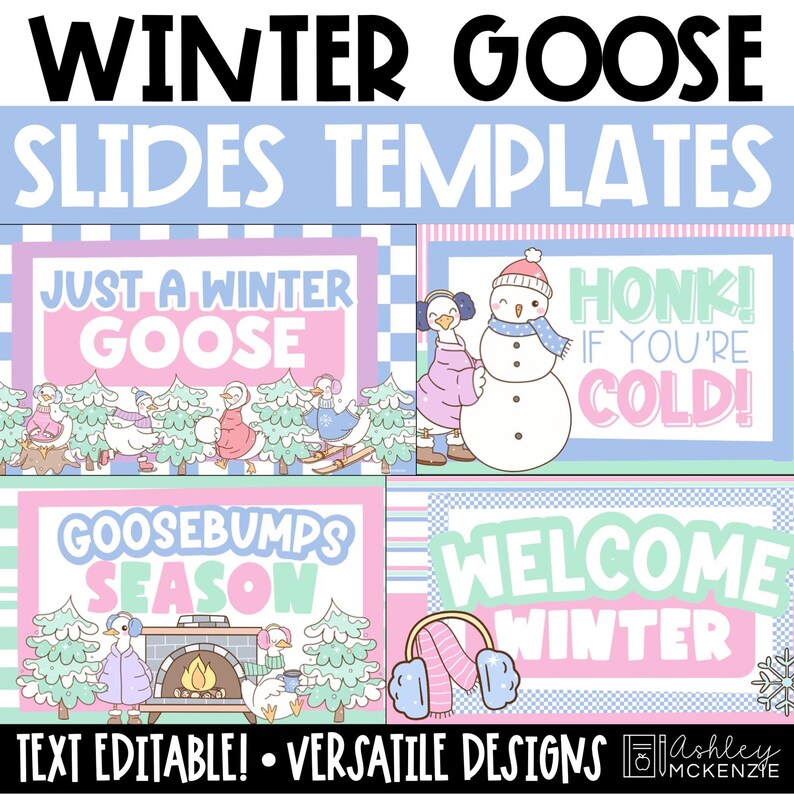 January Morning Slides Winter Goose Slides Templates for Google Slides ...