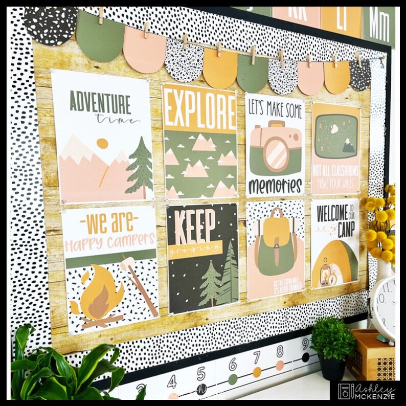 Camping Adventure Classroom Posters Easy and Modern Classroom - Etsy