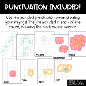 Spring Bulletin Board Letters, Punctuation and Numbers, Printable ...