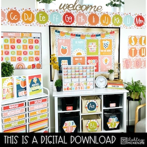 Modern Fruit Themed Classroom Decor Bundle Editable Back to School ...
