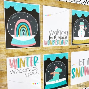 Winter Snow Globe Classroom Posters, Easy and Modern Classroom ...