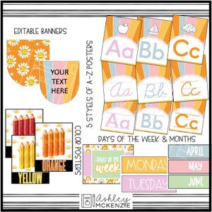Sunshine Classroom Decor Bundle Calming Classroom Theme Back to School ...