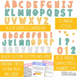 Boho Honey Bee Classroom Decor, A-Z Bulletin Board Letters, Punctuation ...