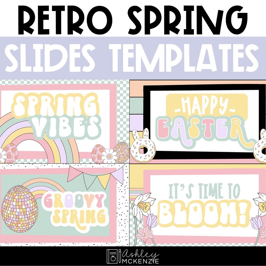 Retro Spring Themed Google Slides and Powerpoint Templates, Easter ...