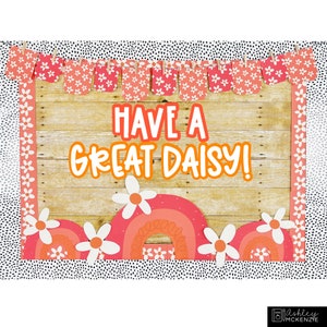 Daisy Themed Back to School Classroom Decor, Bulletin Board Kit ...