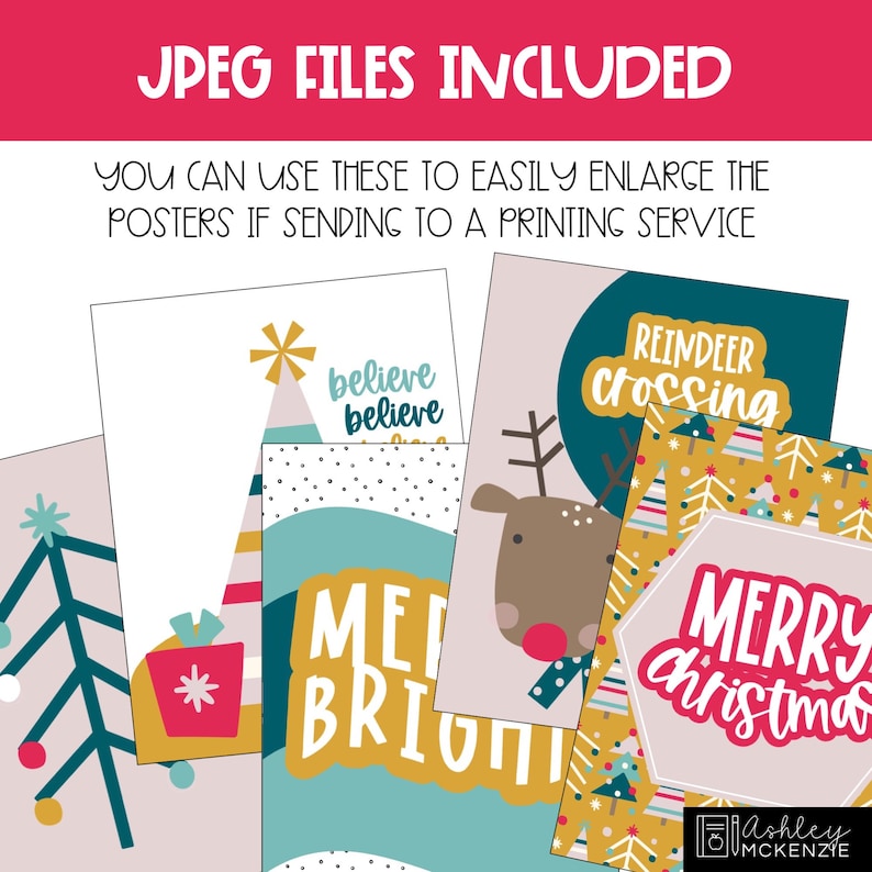 Festive Christmas Holiday Classroom Posters December Theme - Etsy