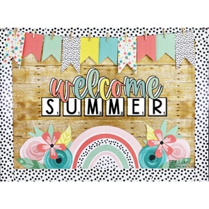 Boho Rainbow Spring Bulletin Board or Classroom Door Decor - Etsy