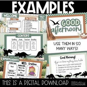 Modern Dinosaur Classroom Theme Google Slides and Powerpoint Templates ...