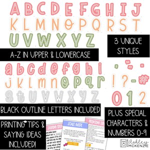 Fall Classroom Decor, A-Z Bulletin Board Letters, Punctuation, and ...