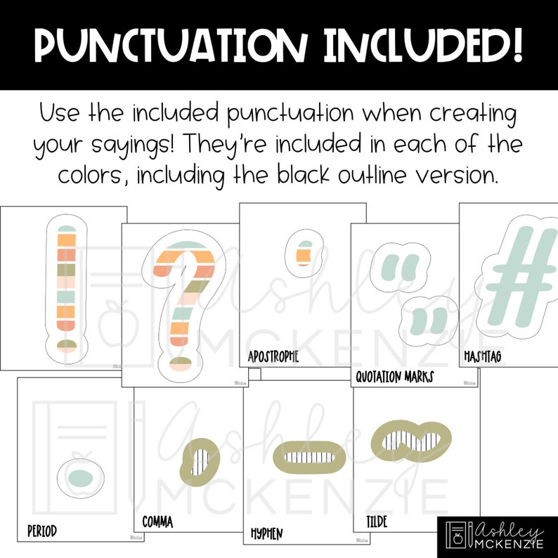 Tropical Surf Classroom Decor, Primary Font A-Z Bulletin Board Letters ...