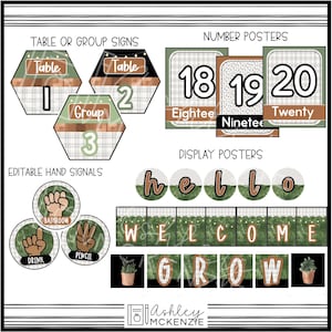 Modern Garden Classroom Decor Bundle Nature Bulletin Board Ideas ...