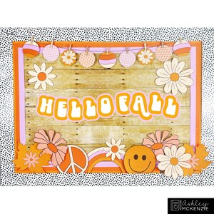 Retro Fall Bulletin Board Ideas Autumn Door Decor Groovy Classroom ...