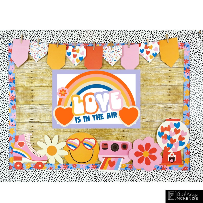 Valentine's Day Classroom Decor Bundle Retro Theme - Etsy
