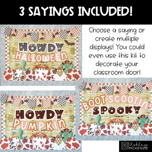 Howdy Halloween Classroom Decor Western Decor Fall Bulletin Board Ideas ...