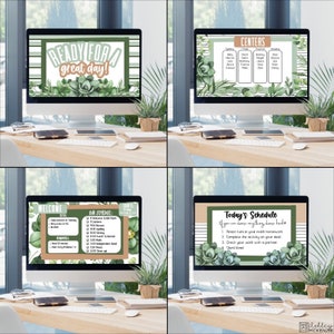 Modern Greenery Google Slides and Powerpoint Templates, Calm Class ...