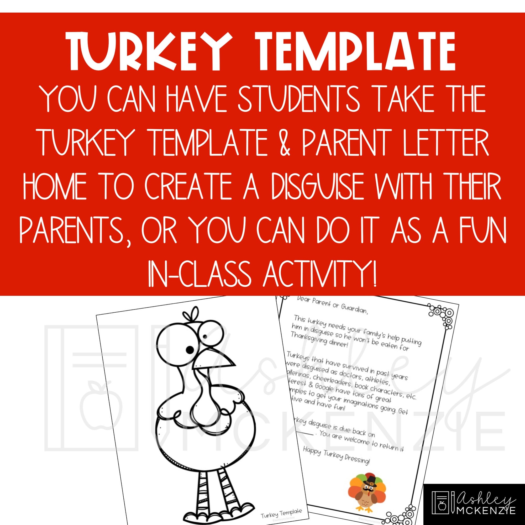 Disguise a Turkey Craft Thanksgiving Bulletin Board November Writing ...