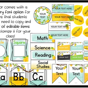 Lemon Classroom Decor Bundle, Easy and Modern Classroom Decorations - Etsy