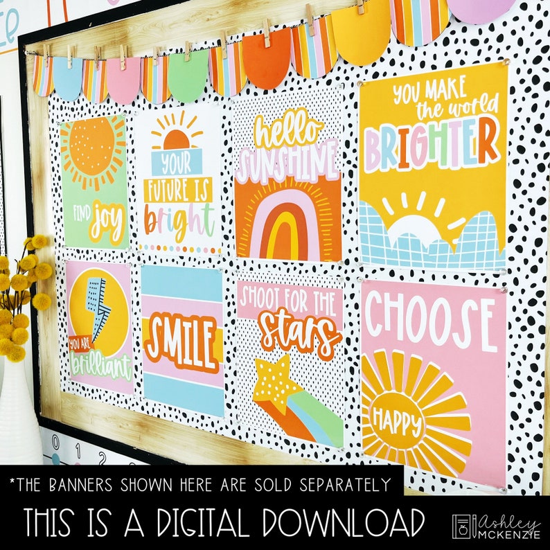 Sunshine Classroom Theme Back to School Bulletin Board Ideas Bundle ...