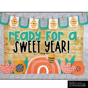 Honey Bee Classroom Decor Bright Classroom Bulletin Board Kit Editable ...