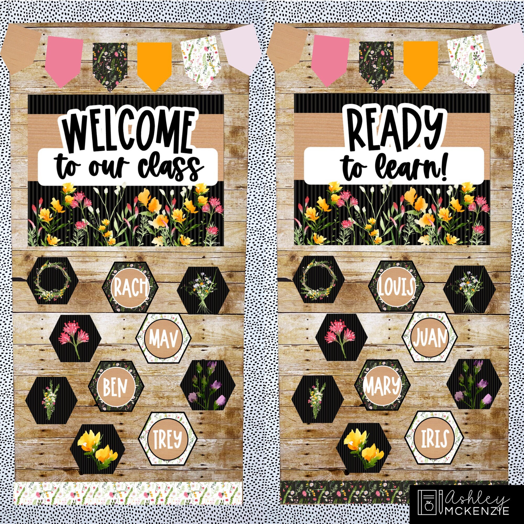Wildflowers Back to School Classroom Decor, Bulletin Board Kit ...
