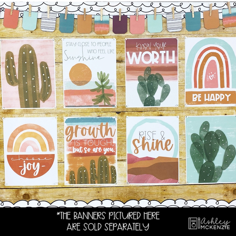 Boho Desert Classroom Decor, Bulletin Board Kit, Classroom Posters ...