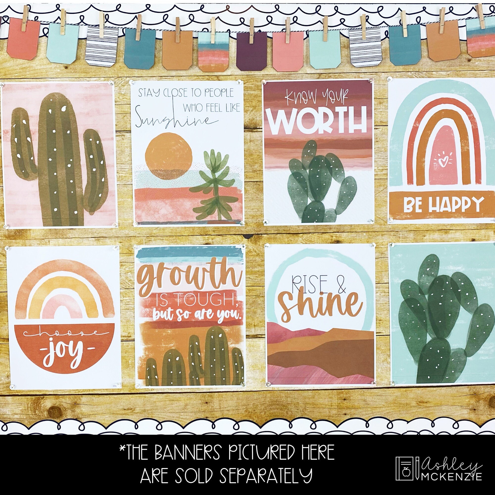 Boho Desert Classroom Decor, Bulletin Board Kit, Classroom Posters ...