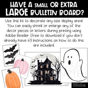 Halloween Bulletin Board Kit Autumn Classroom Decor Fall Door Decor Kit ...