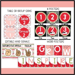 Watermelon Classroom Decor, Easy and Modern Classroom Decorations, Back ...